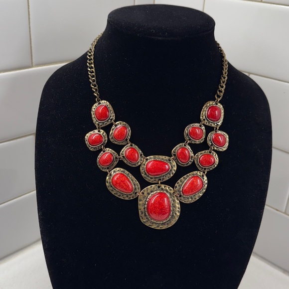Jewelry | Bold Red Statement Necklace | Poshmark